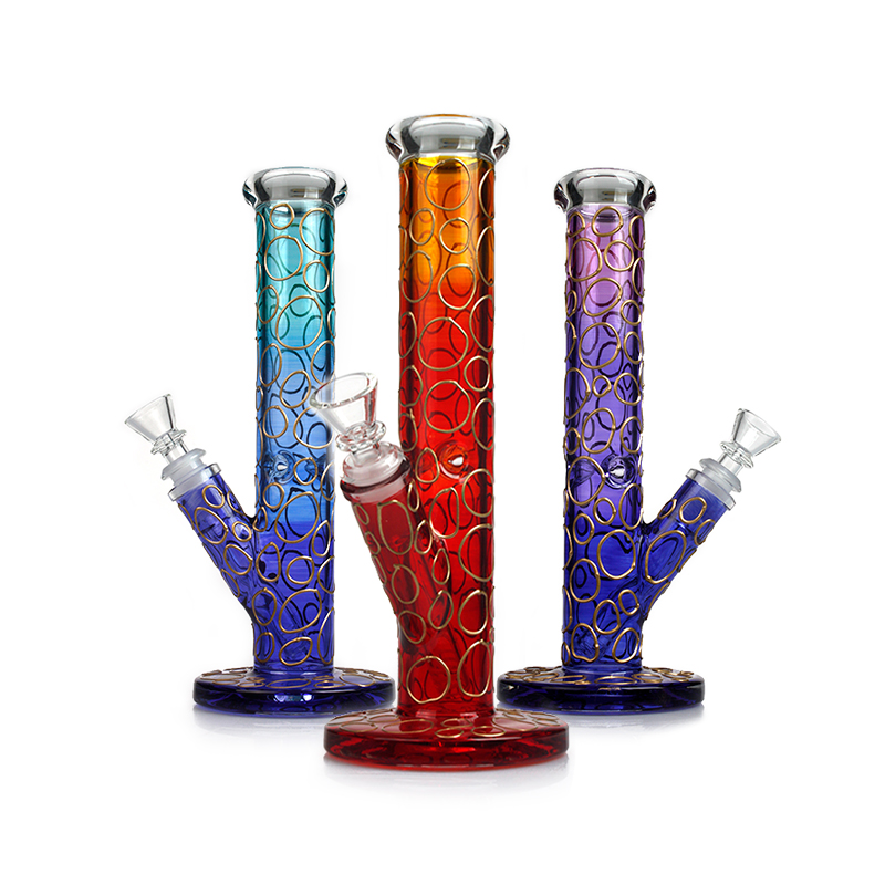 PHOENIX STAR Straight Bong Golden Circle 10.5 Inches