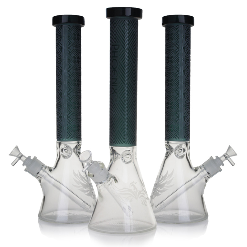 PHOENIX STAR 16 Inches Beaker Bong Deep Sandblasting