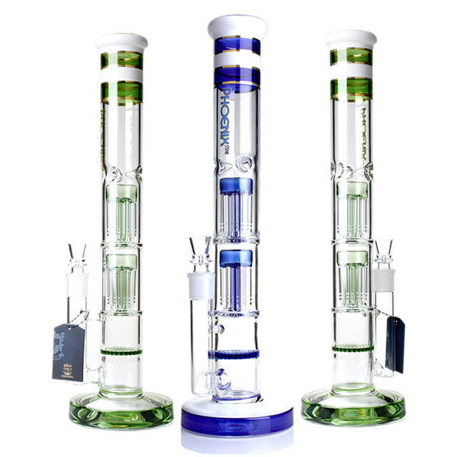 Phoenix Star Percolator Bong with Double 8 Arms Perks and Honeycomb Perk and Ice Catcher 17 ...