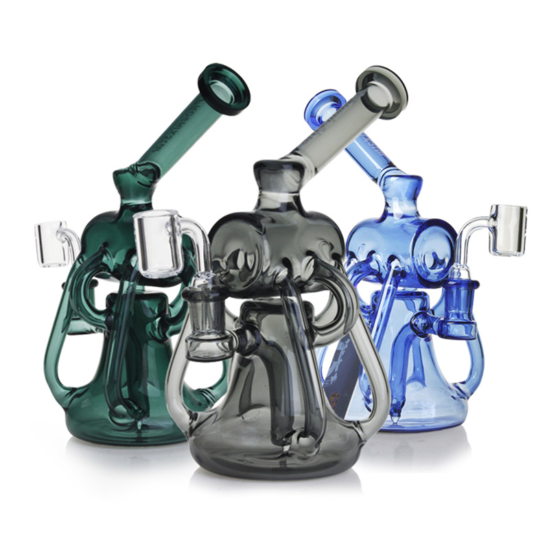 Phoenix Star Recycler Oil Rig with 14mm quartz banger 8 inches