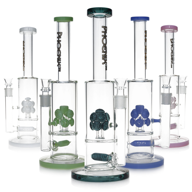 Phoenix Star 13.8 Inches Percolator Bong with Diffuser Flower & Inline ...