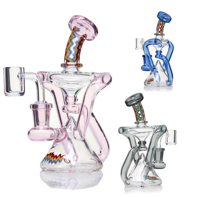 Phoenix Star 6.5 Inches Recycler Bong With Insert Perc & 14mm Quartz Banger