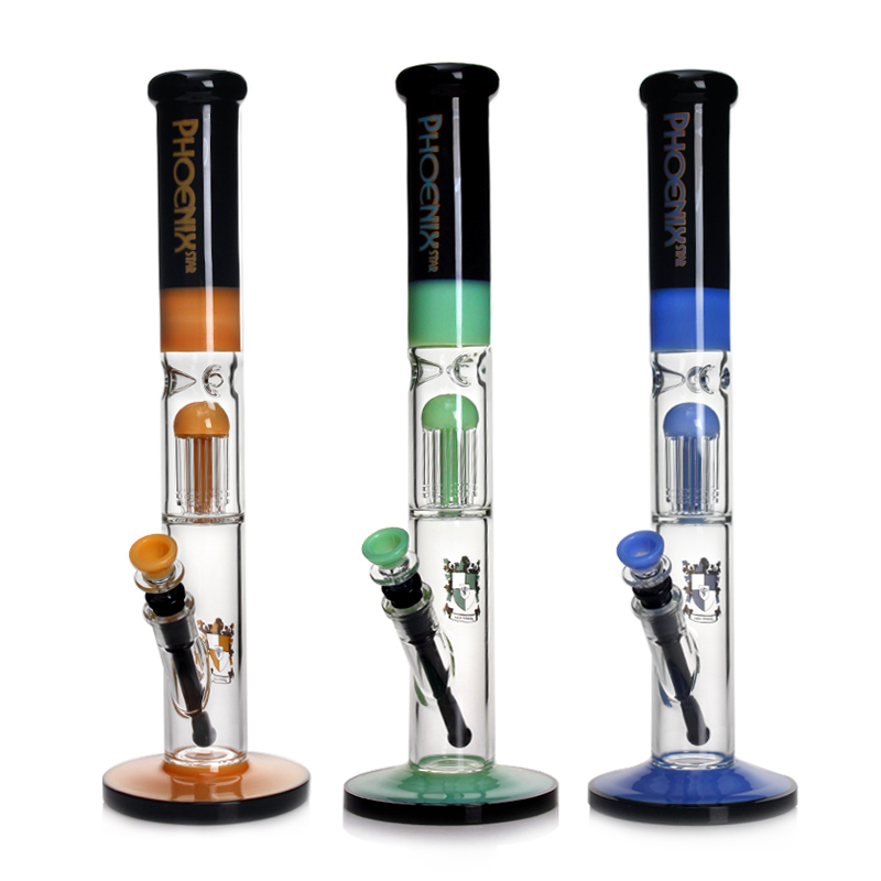 Phoenix Star 18 Inches Percolator Bong With 8 Arm Tree Perc & Ice Catcher