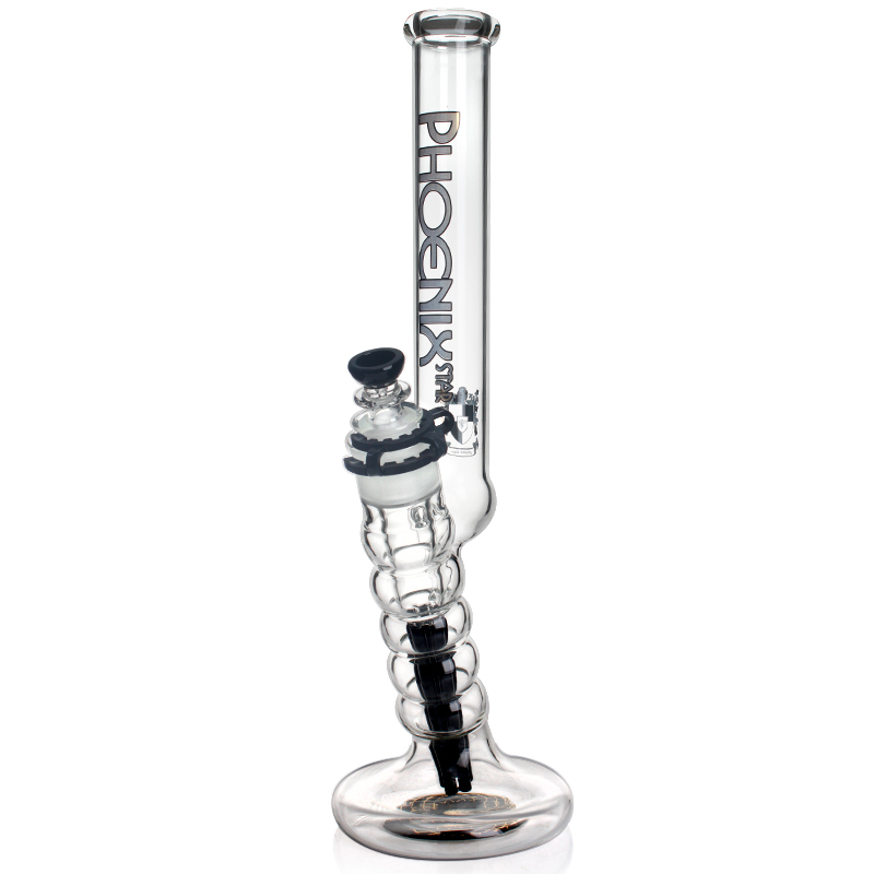 Phoenix Star 18 Inches Straight Tube Bong with 5 Arms Perc Downstem
