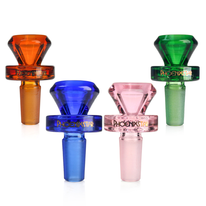 Phoenix Star 14mm Thick Colored Ground Joint Bong Bowl