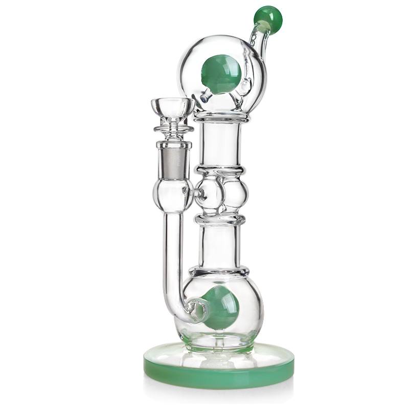 Phoenix Glass 10" Double Bubble Recycler Dab Rig
