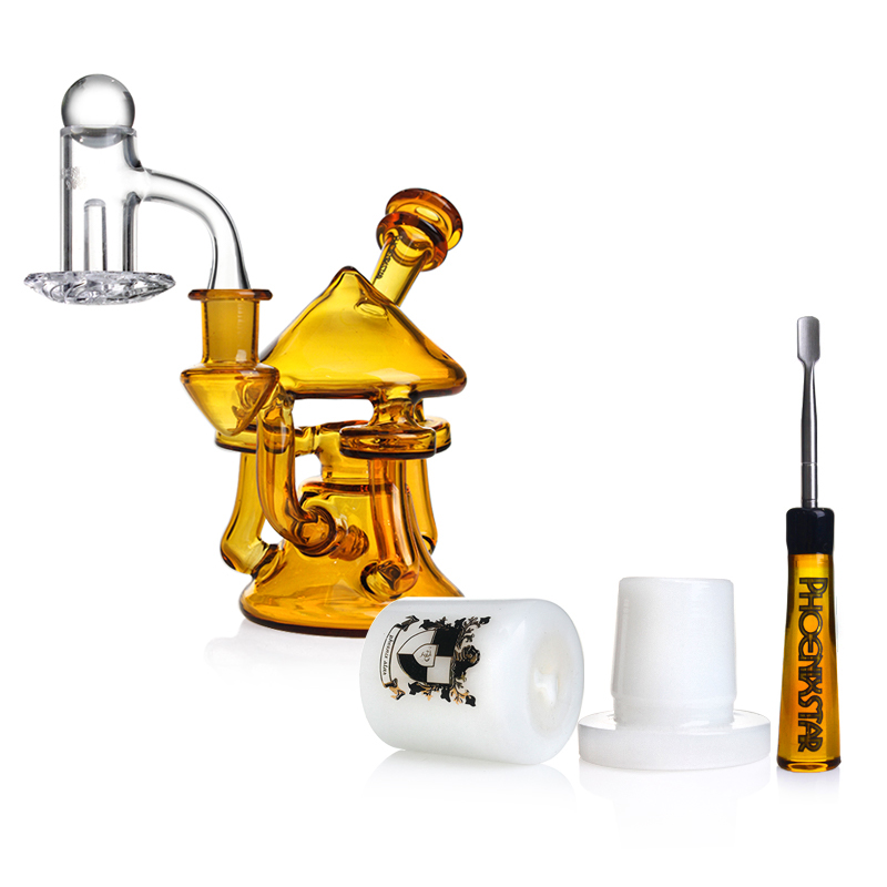 Phoenix Star Glass Recycler Dab Rig Set 7 Pieces