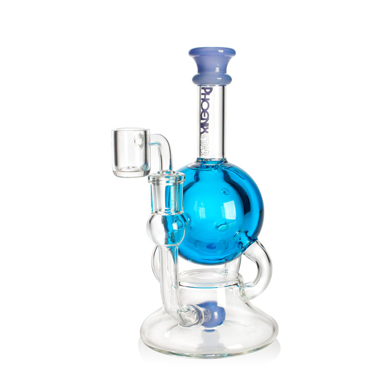 Phoenix Star 8 Inches Freezable Ball Recycler Dab Rig New Desiign