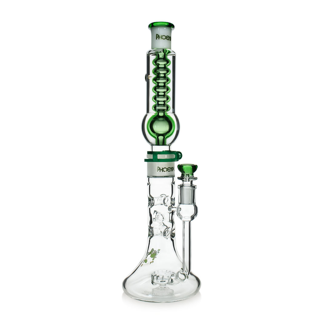 16" Modular Design Freezable Glycerin Glass Beaker Bong with Showerhead ...