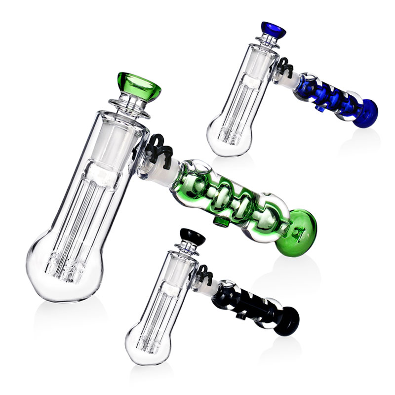 7.5" Hammer Glass Bubbler with Freezable Coil & 5-Arm Tree Perc ...