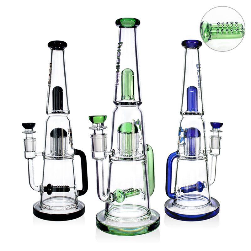 13.8" Recycler Bong with Dual Perc Filtration & Splash Guard for Sale ...