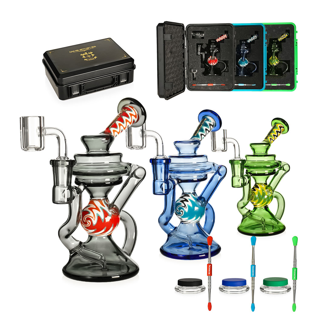 Portable Recycler Rig Dab Travel Kit with Carry Case for Sale | Phoenix Star Glass